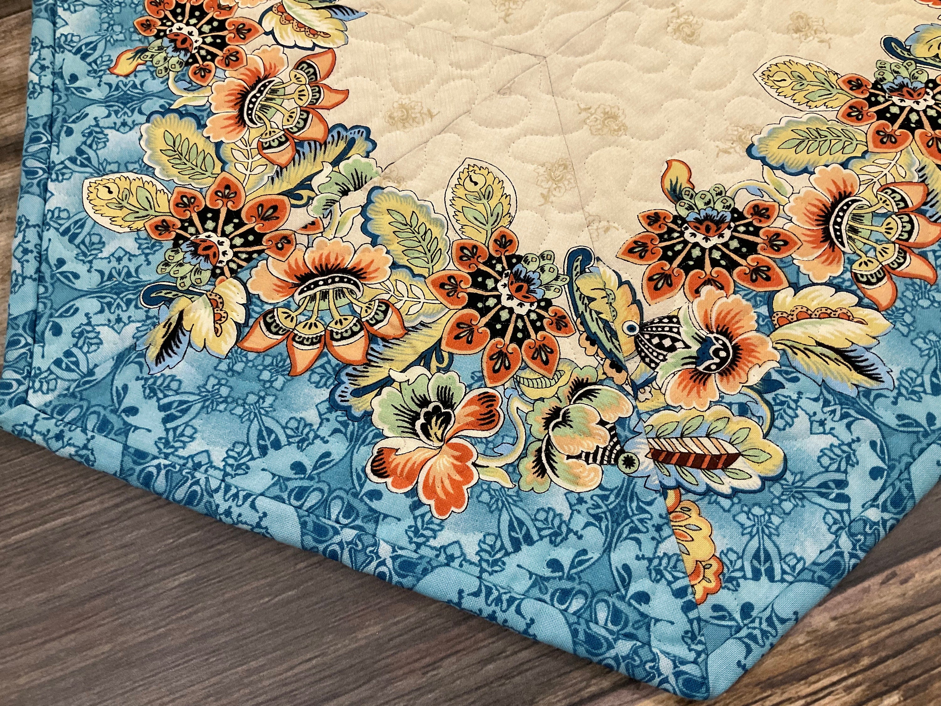 Quilted Border Print Table Runner, 44