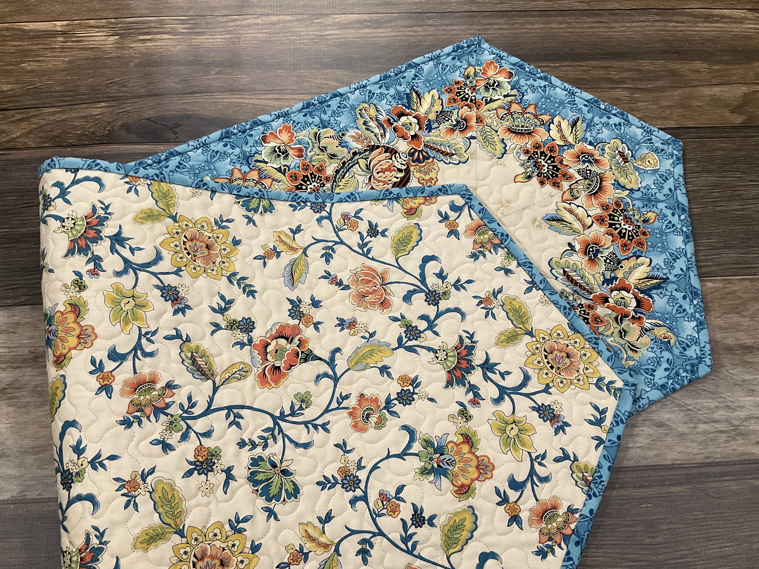 Quilted Border Print Table Runner 44 X 16 - Etsy