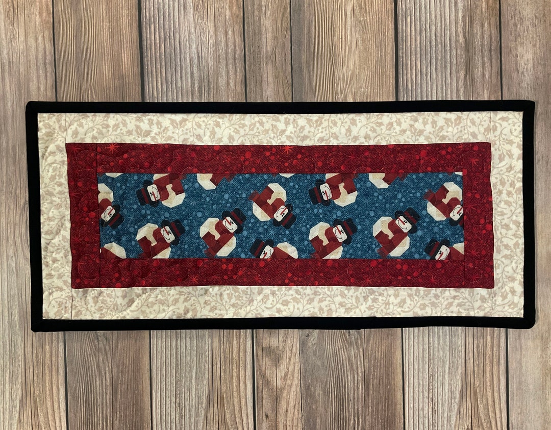 Quilted Snowman Mini Runner / Tank Topper, 17" X 8" - Etsy