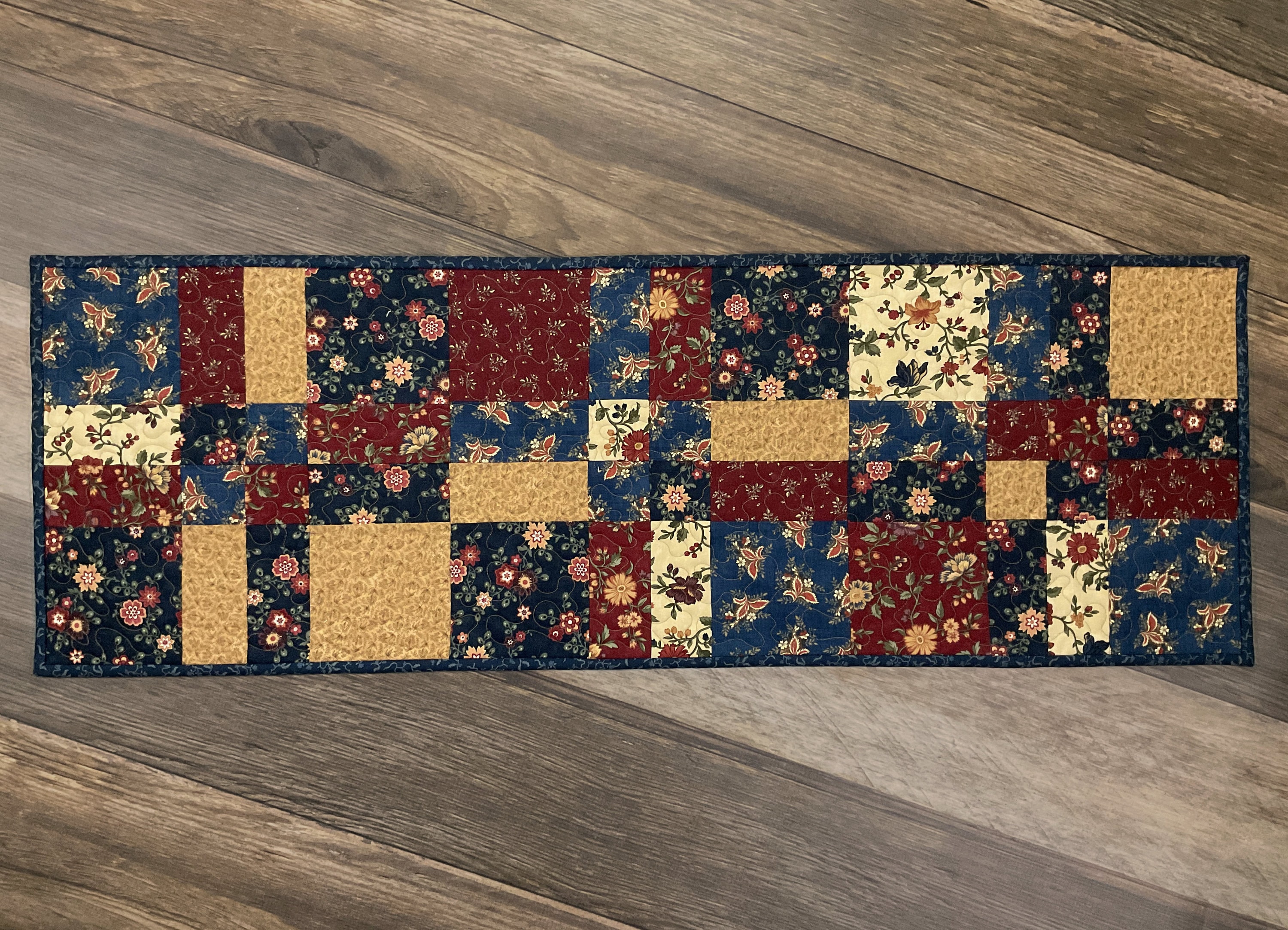 Quilted Medium-sized Broken Nine-patch Table Runner 39 - Etsy