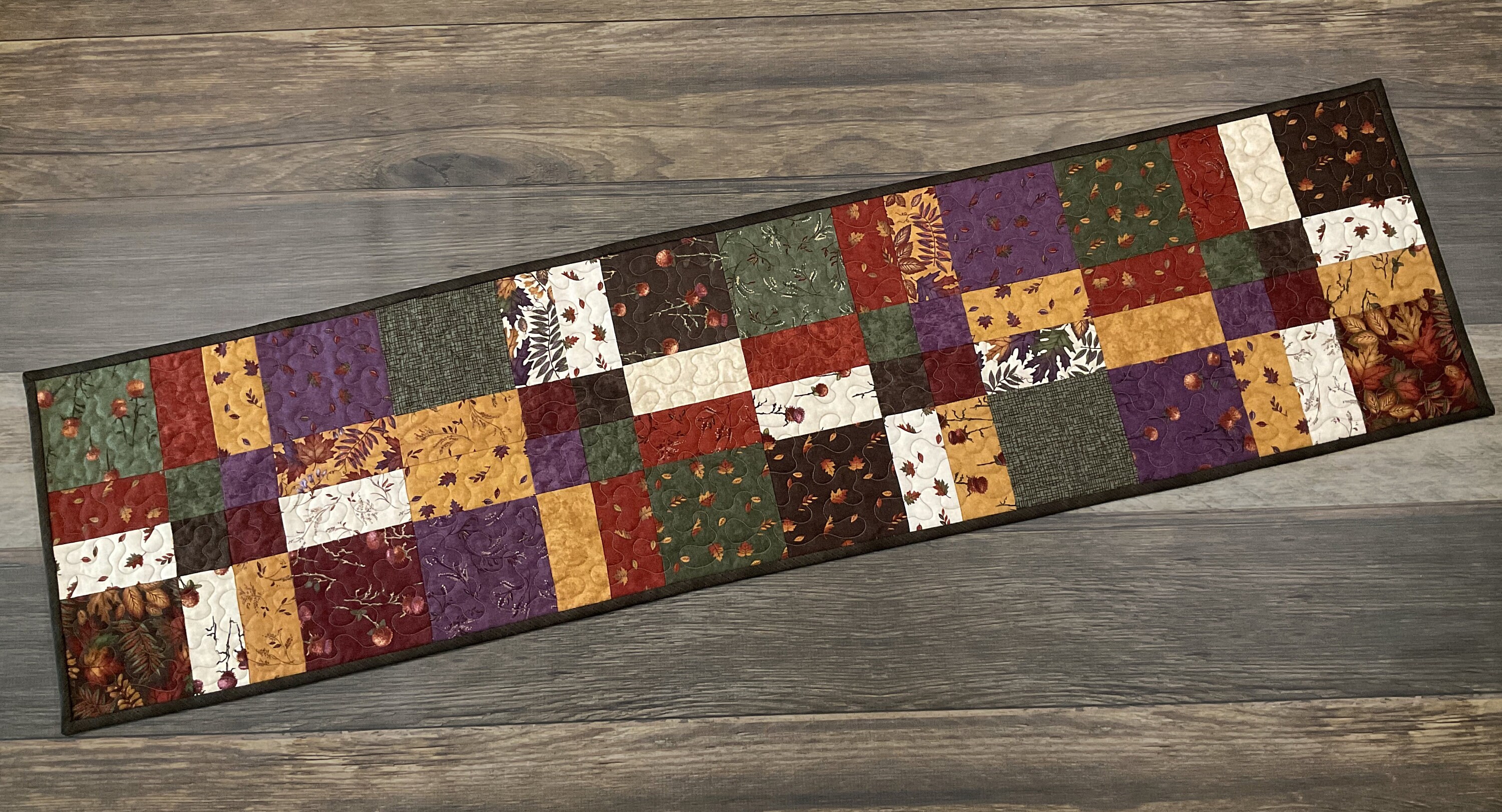 Fall Broken Nine-patch Quilted Table Runner 52 X | Etsy Canada