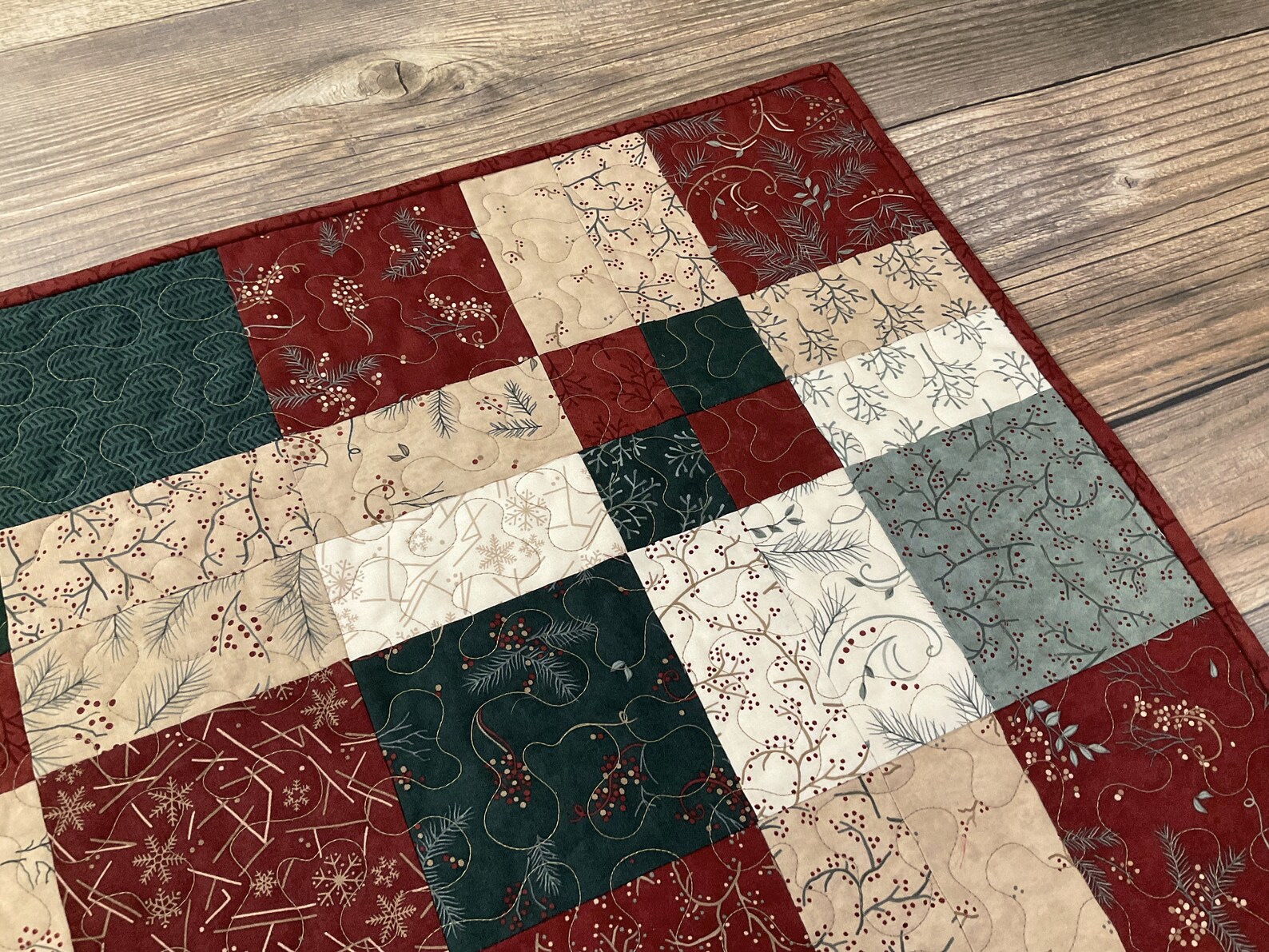 Quilted Broken Nine-patch Table Topper / Wallhanging 26 - Etsy