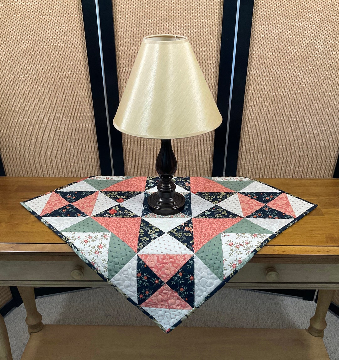 Expanding Star Rendezvous Quilted Table Topper / Wallhanging, 24 Square ...