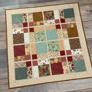 Quilted "hello Autumn" Broken Nine-patch Windowpane Table Topper ...