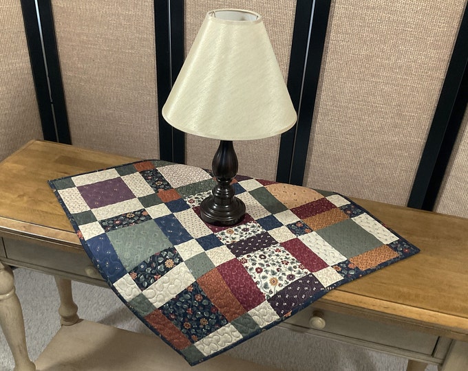 Quilted Kansas Troubles Scrappy Table Topper, 25" Square - Etsy