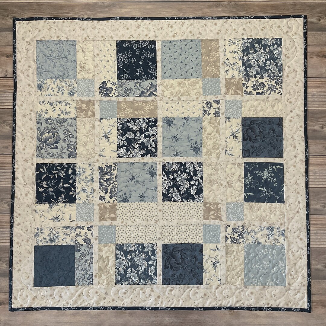 Quilted Cascade Broken Nine-patch Windowpane Table Topper / Wallhanging ...