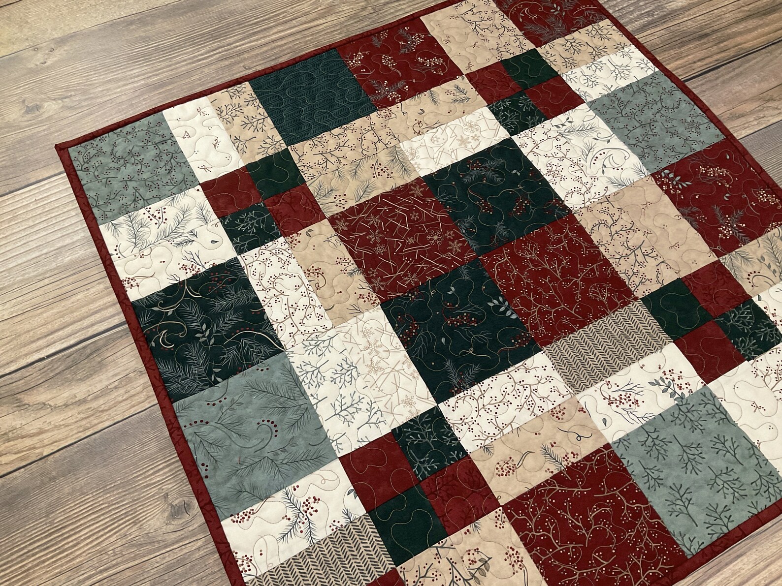 Quilted Broken Nine-patch Table Topper / Wallhanging 26 - Etsy