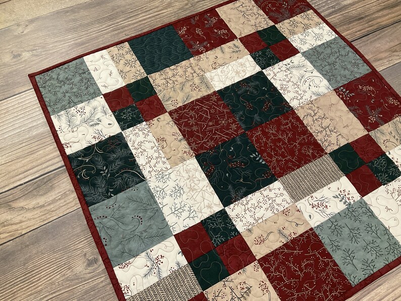 Quilted Broken Nine-patch Table Topper / Wallhanging 26 - Etsy