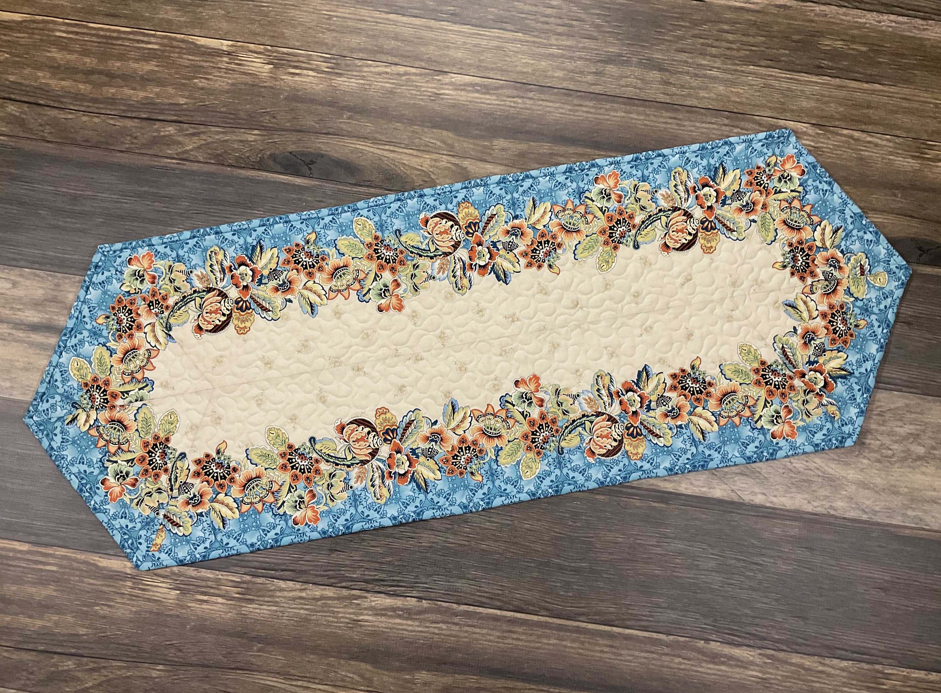 Quilted Border Print Table Runner 44 X 16 - Etsy