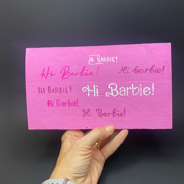 Hi Barbie Sign - Etsy