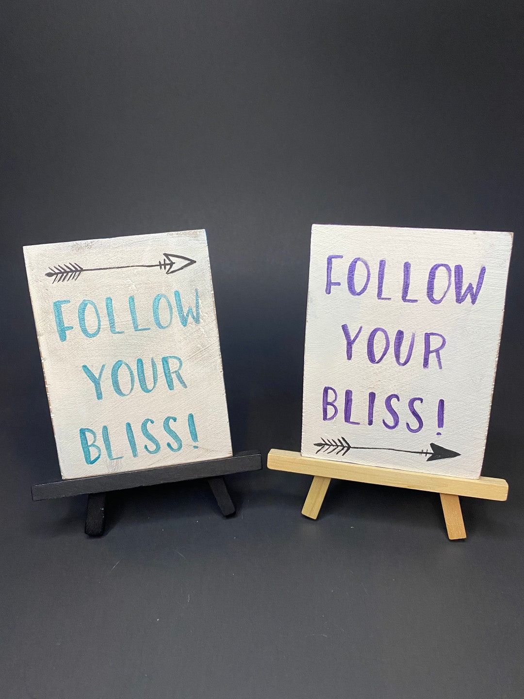 Follow Your Bliss Hand-painted Signs Made From Reclaimed Wood - Etsy