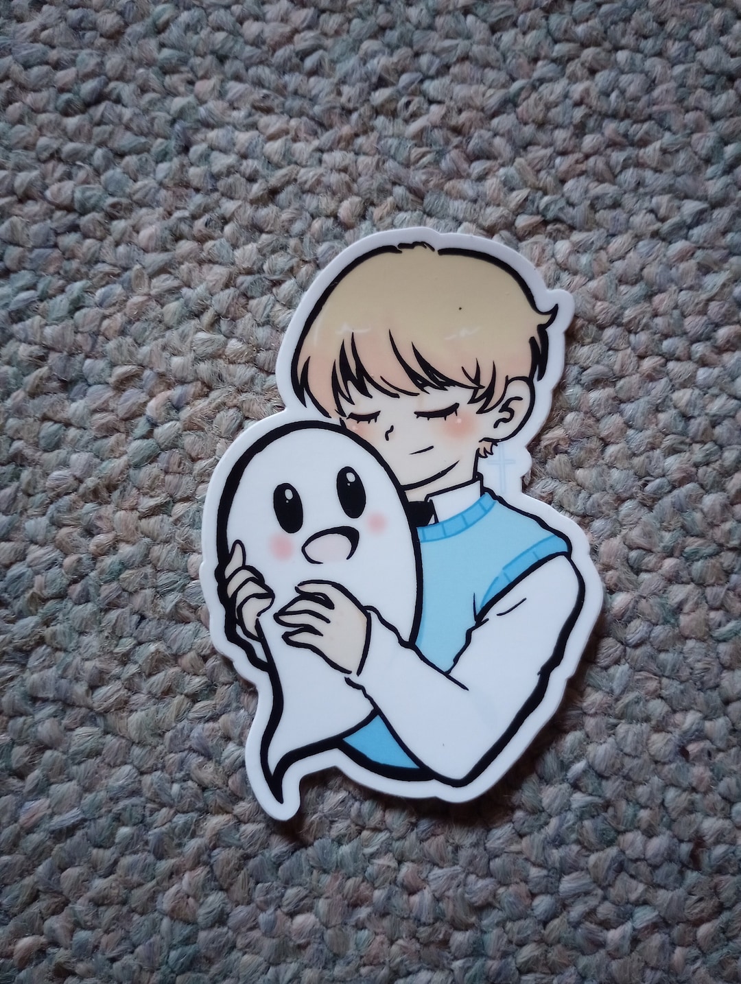 Spooky Ghost Boy Original Sticker - Etsy