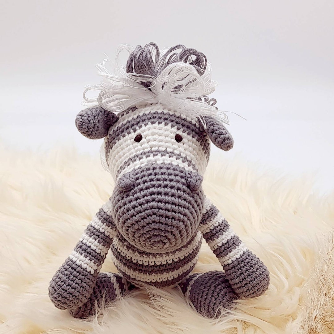 Crocheted Cuddly Toy Zebra Cuddly Toy Amigurumi as a Gift for Birth ...