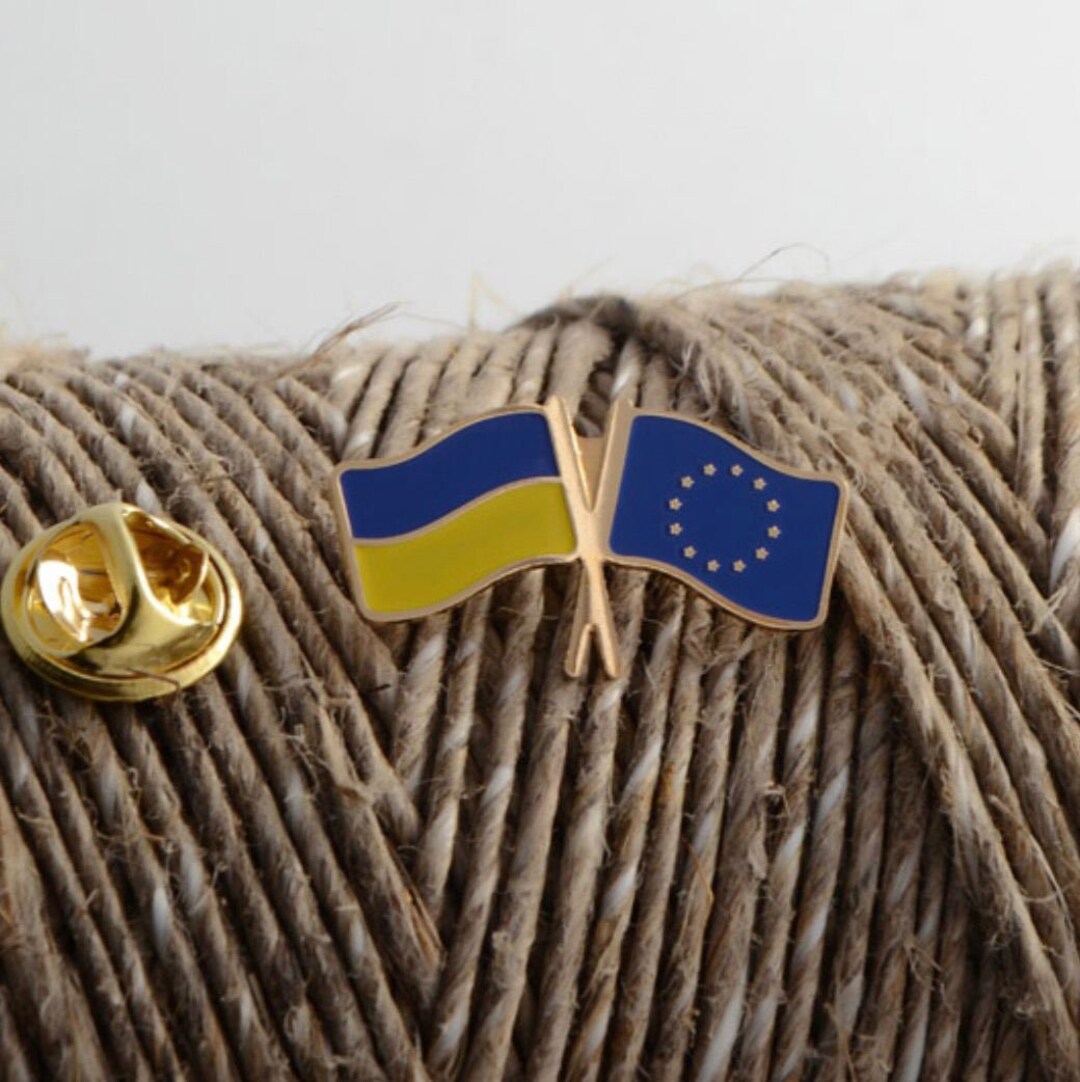 Ukrainian Flag Badge, Handmade Badge, Badge in Colors of Ukrainian Flag ...
