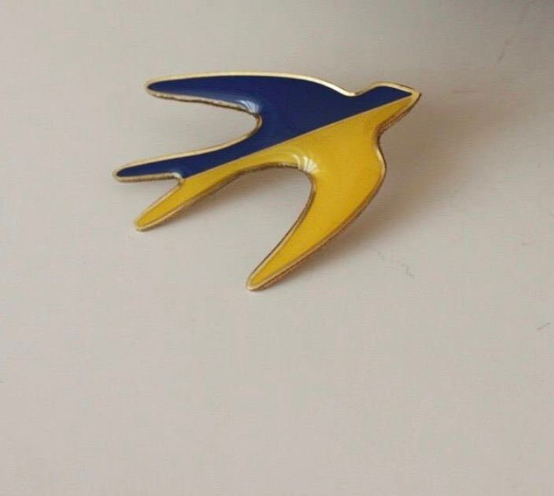 2024 Ukrainian Swallow Badge, Handmade Badge, Badge in Colors of ...