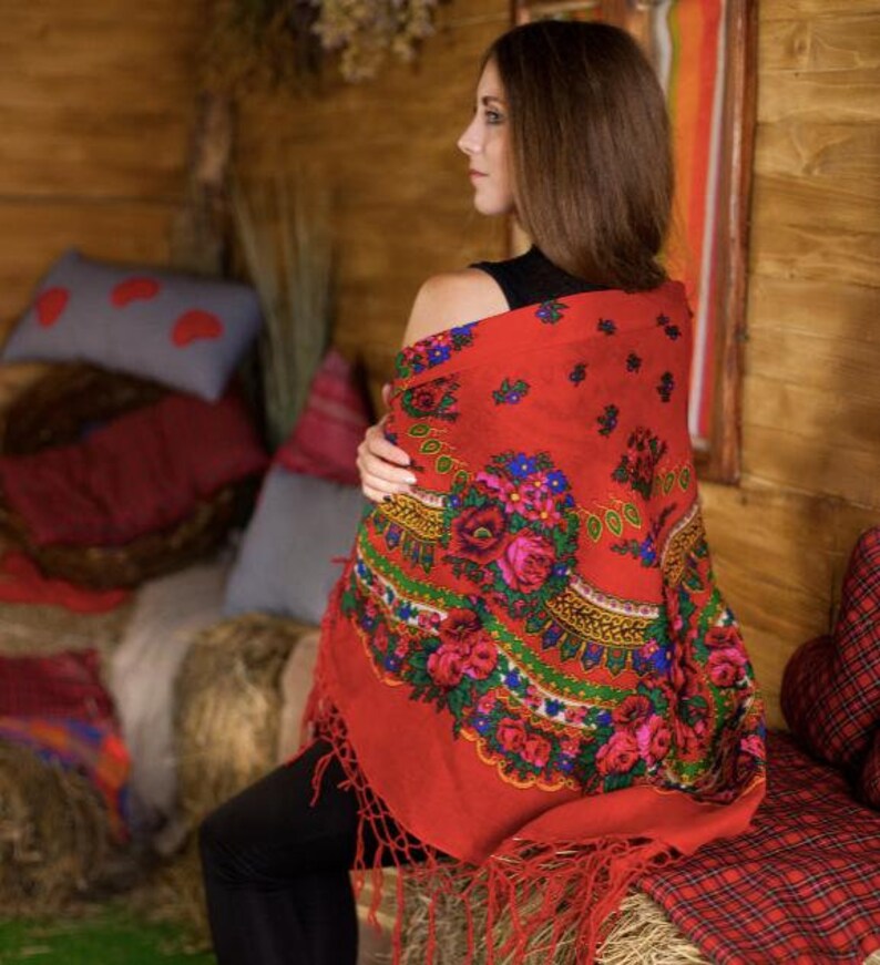 Ukrainian shawl Traditional Ukrainian gifts for women Mom | Etsy