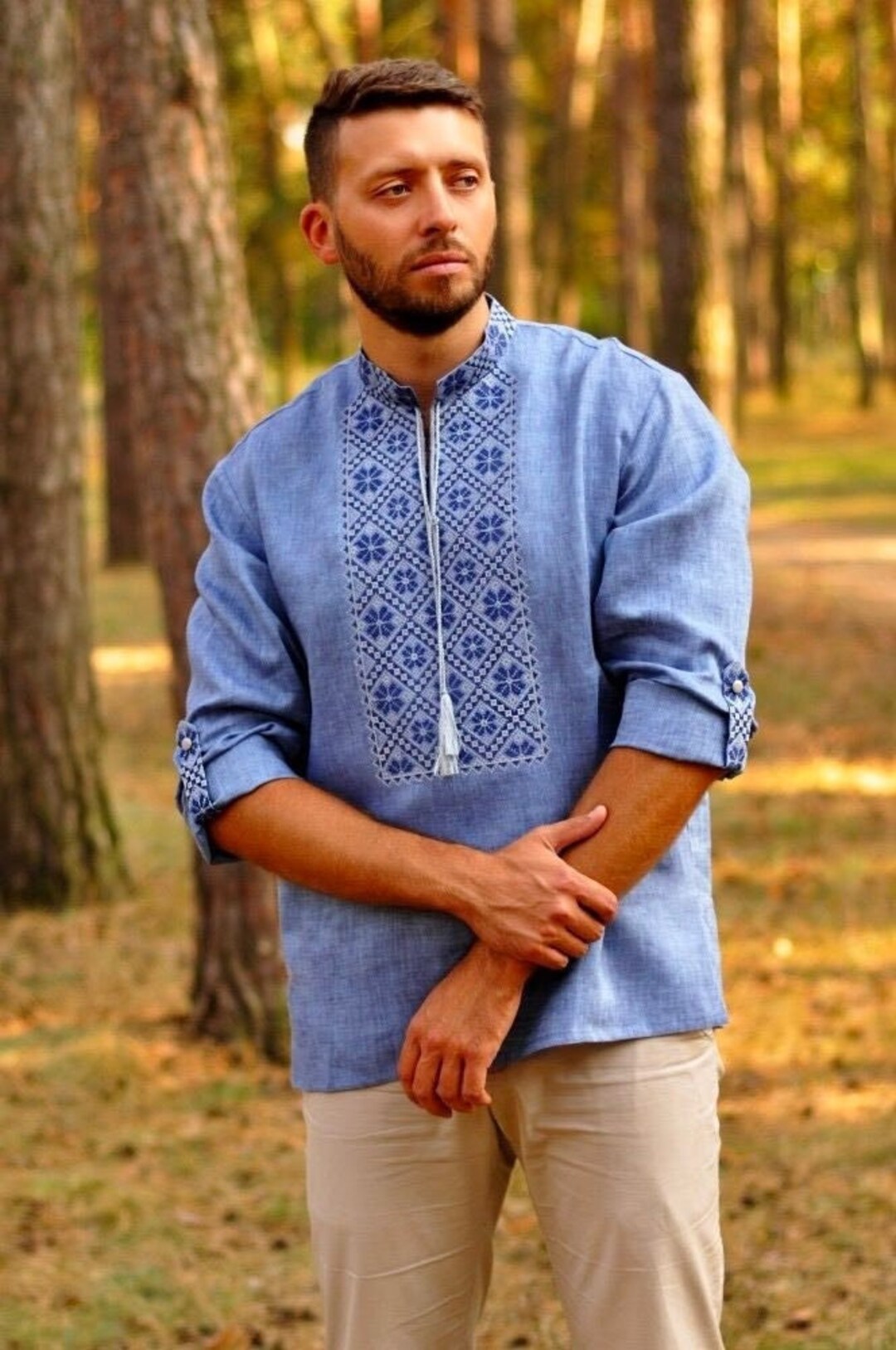 2025 Ukrainian Shirt for Men. Linen Shirt, Men's Embroidered Shirt ...
