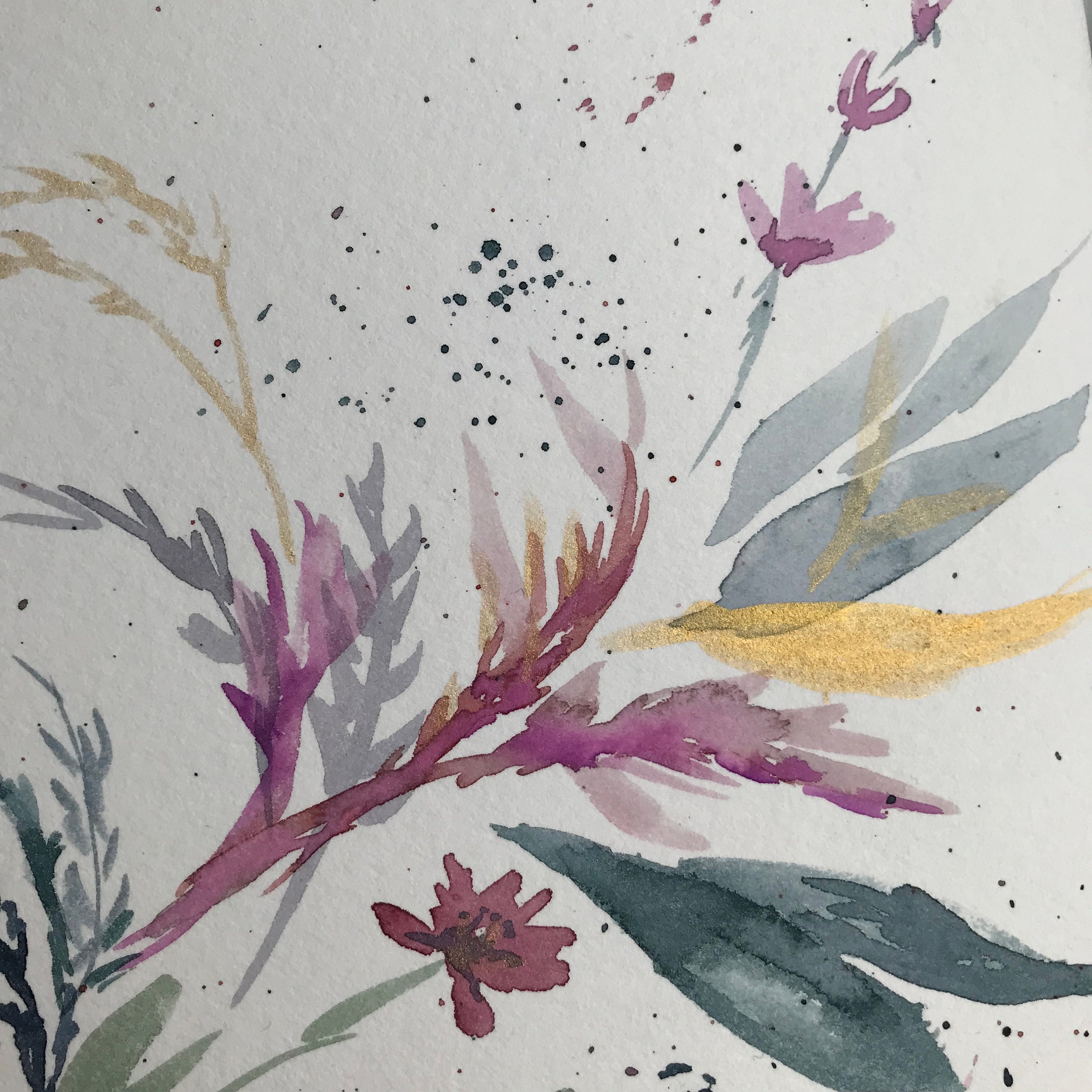 Flourish - Original Painting {feminine Florals Collection} - Etsy