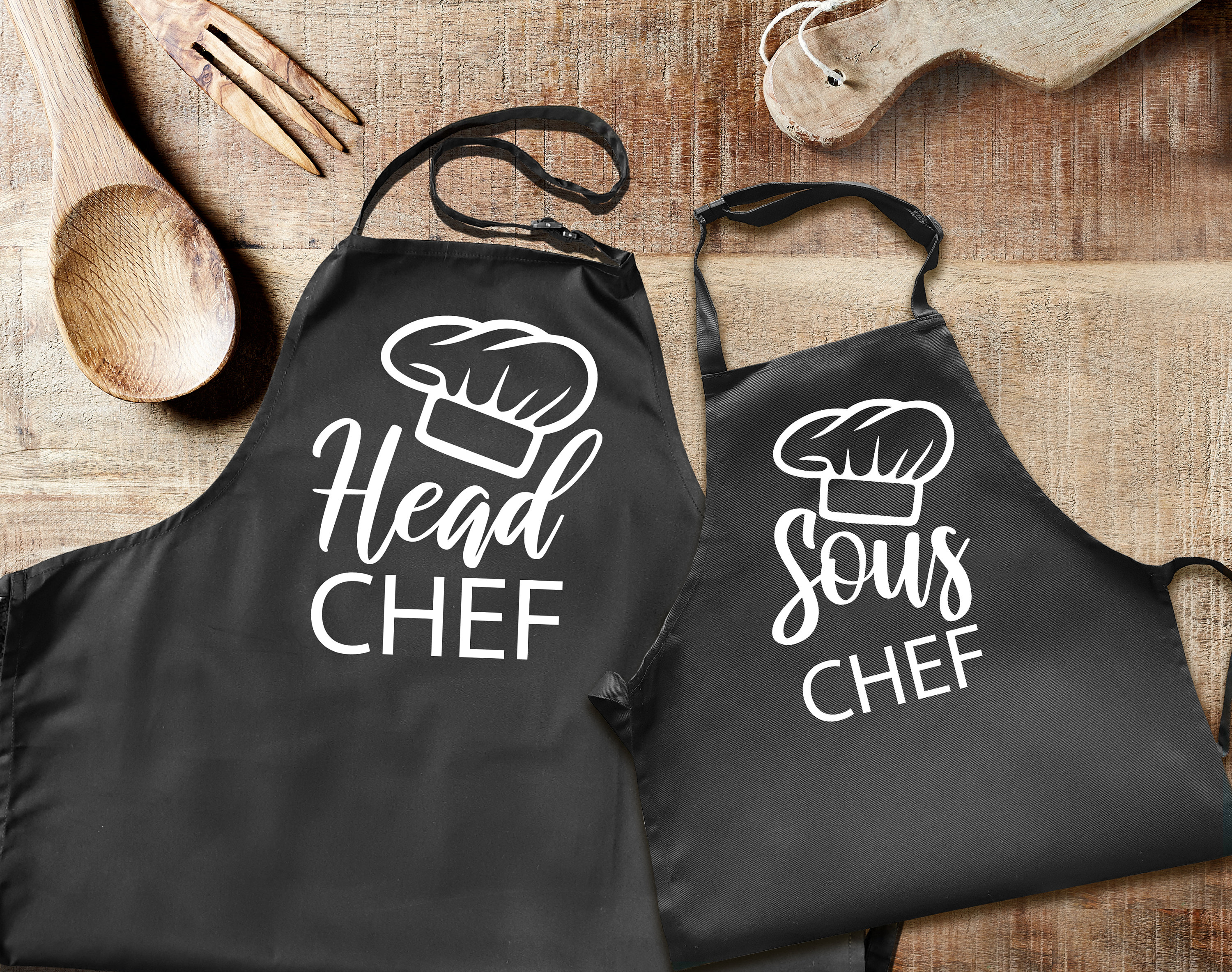 Chef Cap Sous Chef Dad Fathers Day Dad and Son Matching Outfits Clothes ...