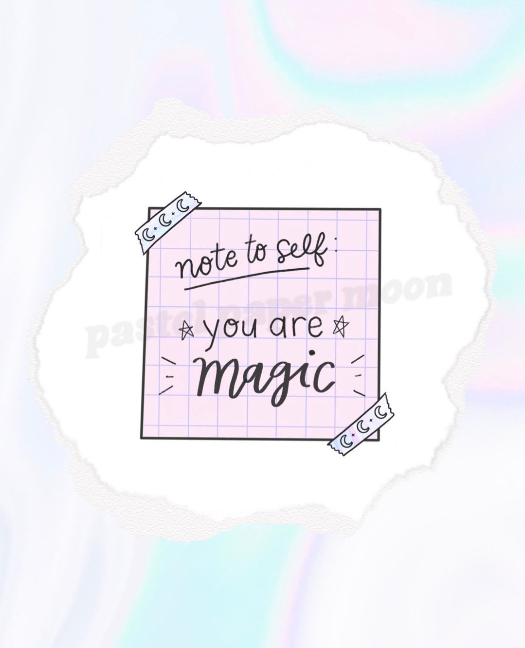 Note to Self ~ You Are Magic Sticky Note - Digital Planner Die Cut - Etsy