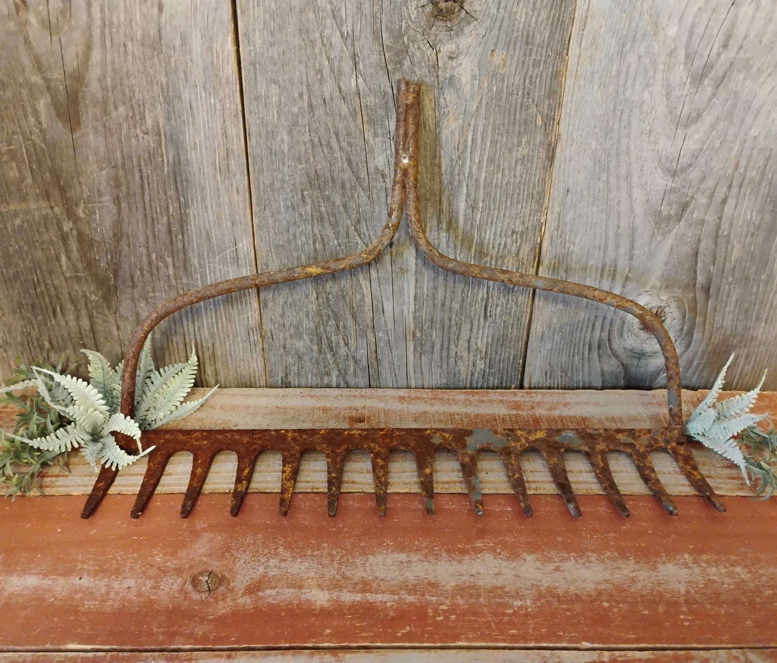 Rusty Old Garden Rake-vintage Rake-farmhouse Home Decor-farmhouse ...
