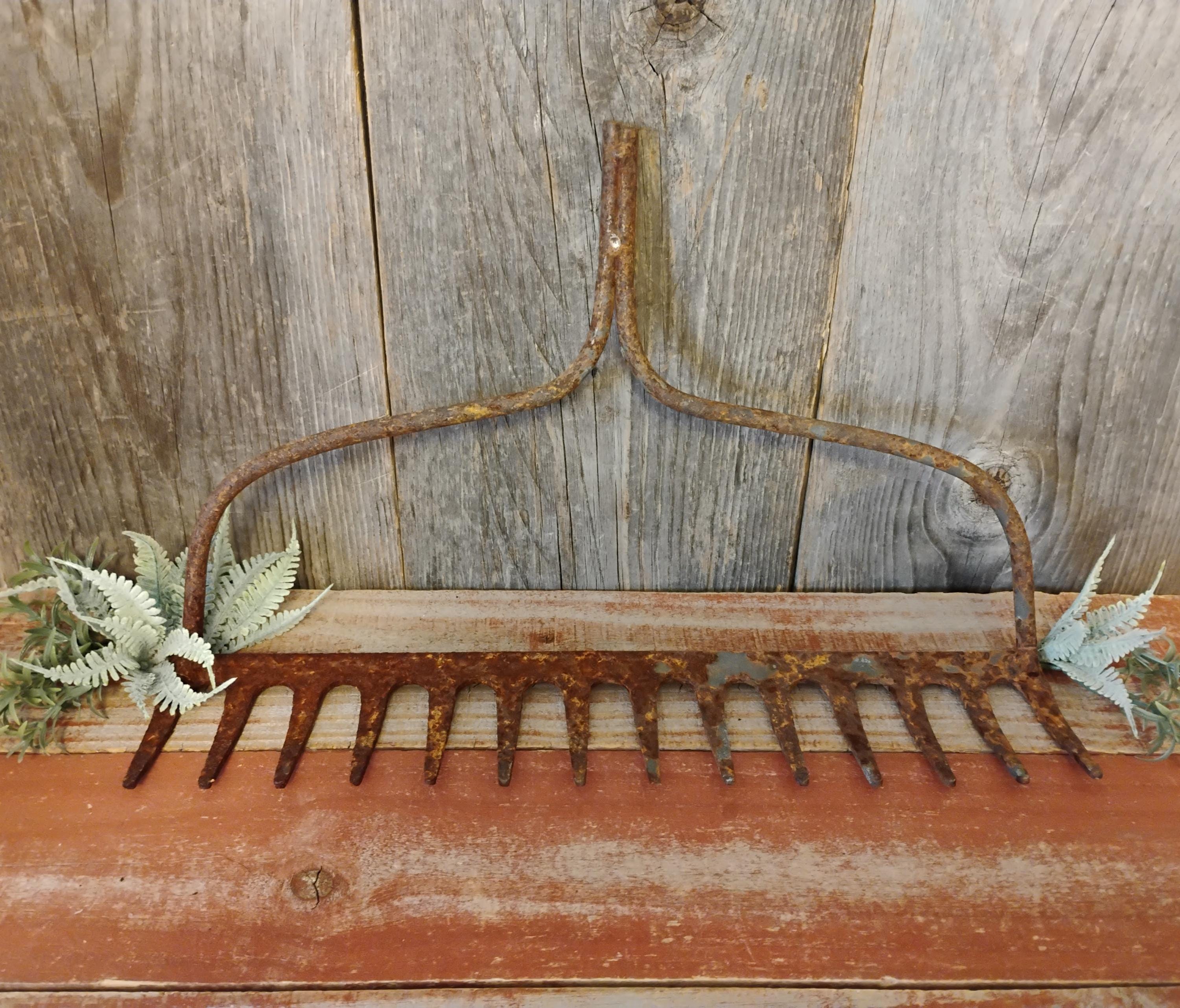 Rusty Old Garden Rake-vintage Rake-farmhouse Home Decor-farmhouse ...