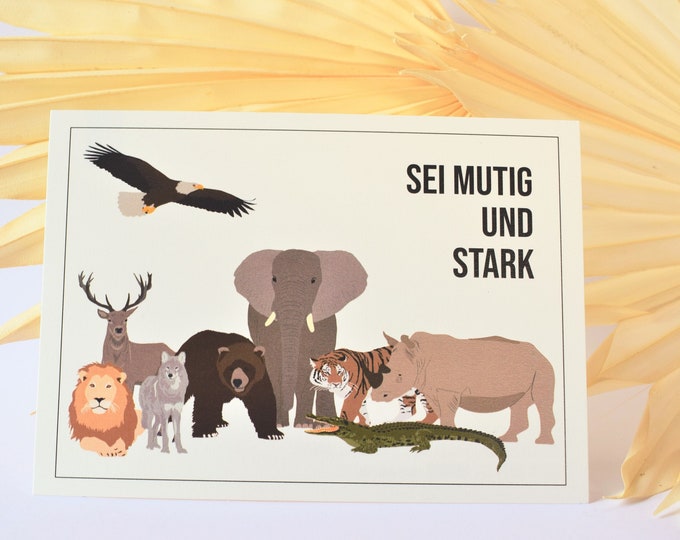 KARTE für Kinder: Sei mutig und stark - Etsy.de