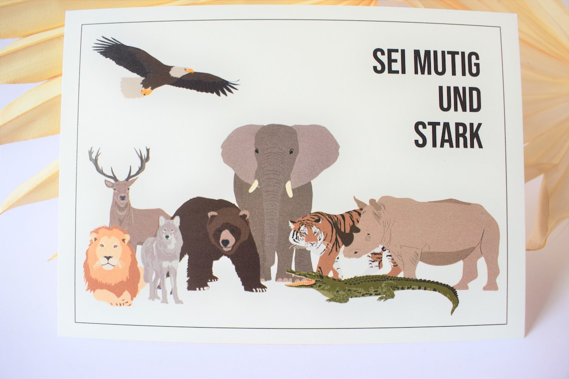 KARTE für Kinder: Sei mutig und stark | Etsy