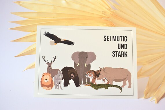 KARTE für Kinder: Sei mutig und stark | Etsy
