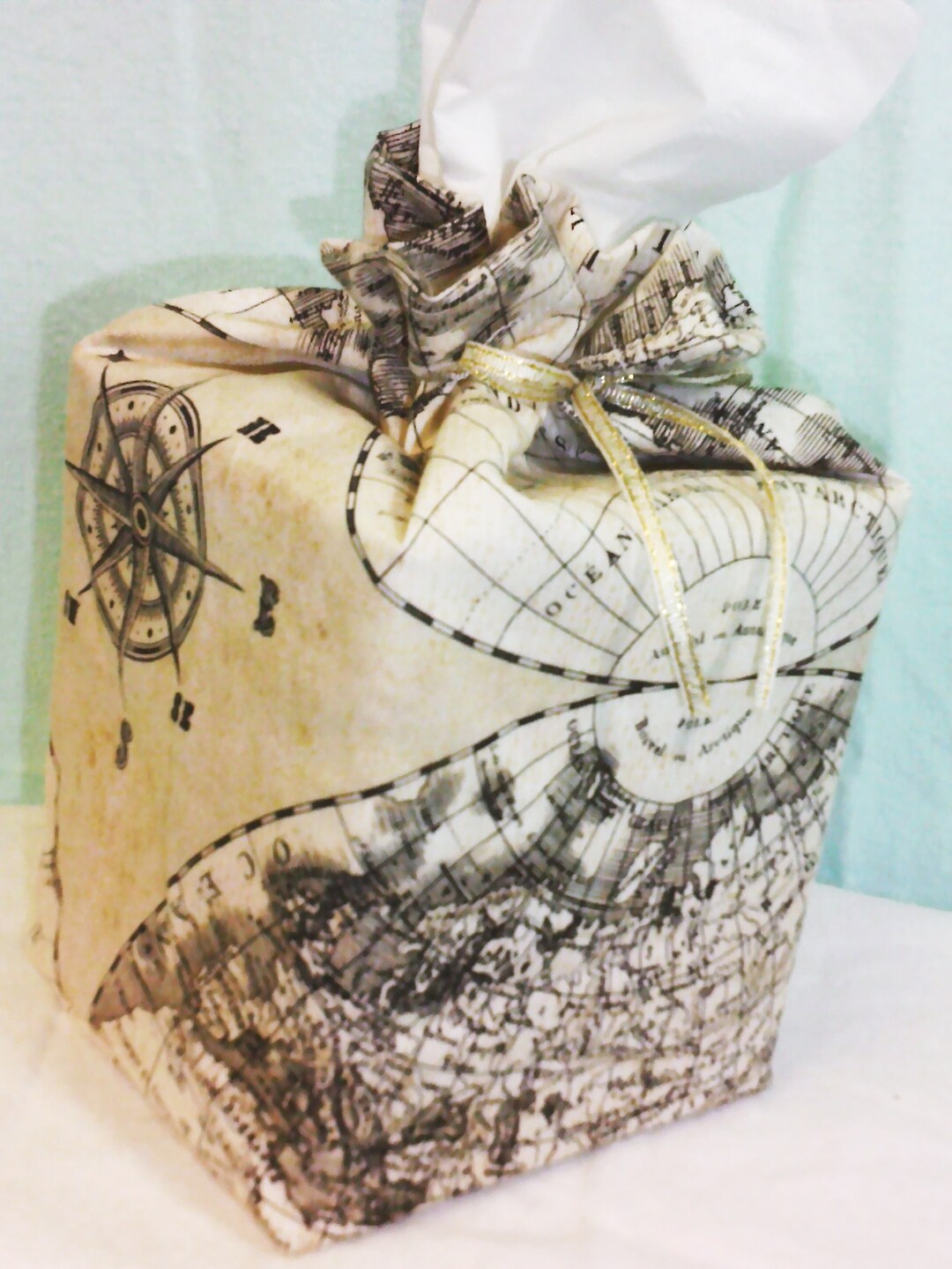 Tissue Box Cover Old World Map - Etsy