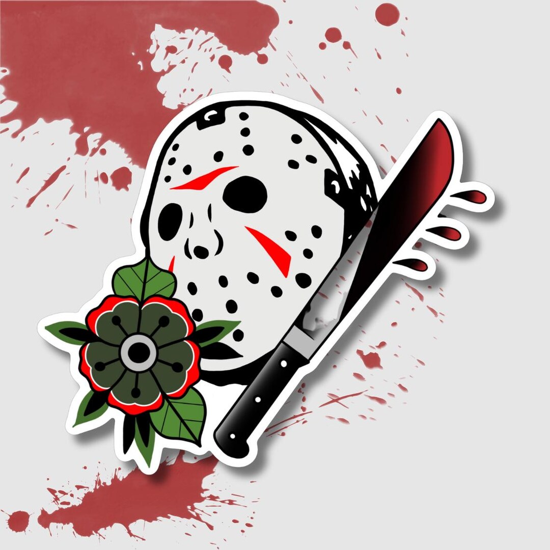 Jason Voorhees Tattoo Inspired Sticker | Halloween | Friday the 13th ...