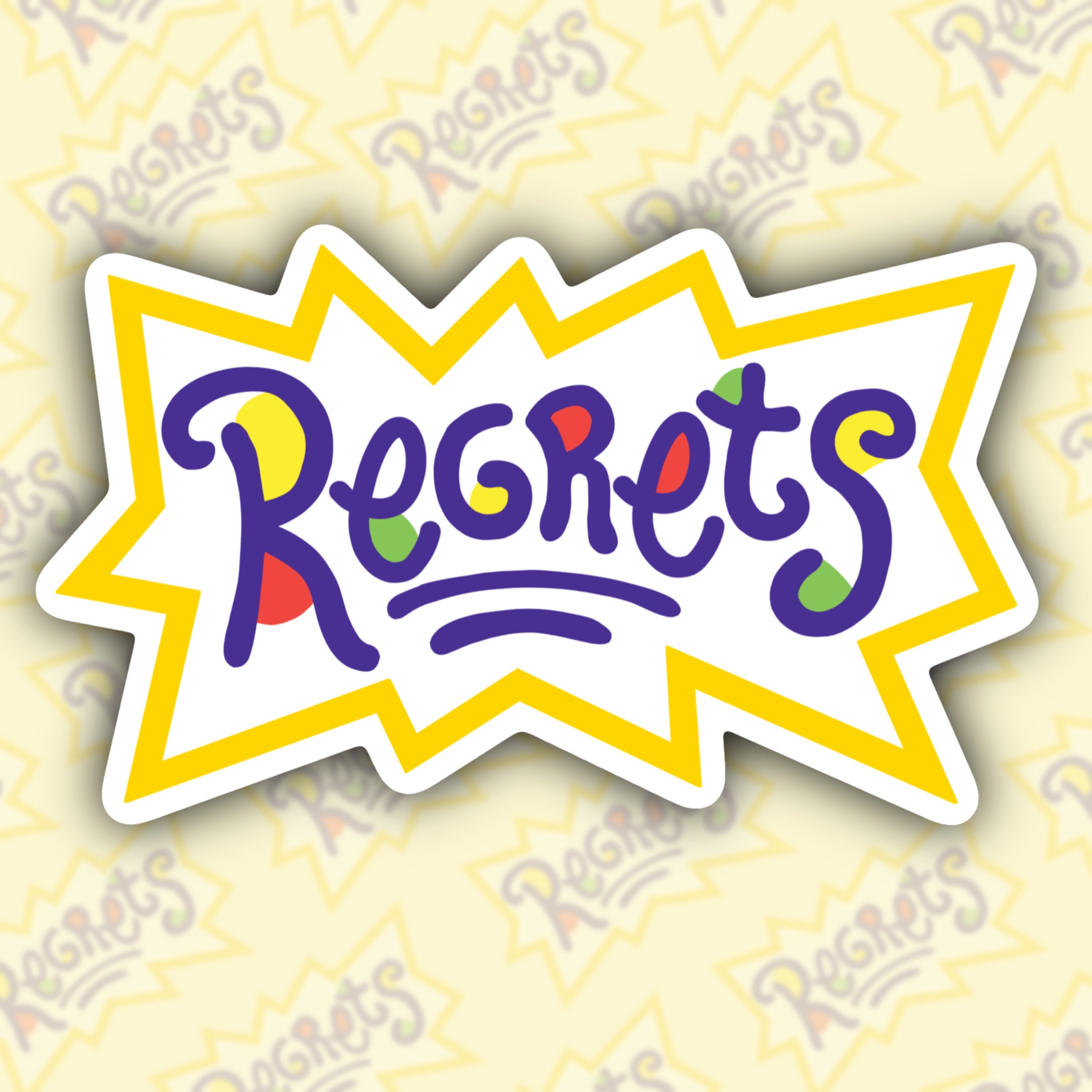 Regrets Rugrats Millennial Funny Sticker Childhood Y2K Laptop Sticker ...