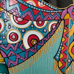 Stained Glass Painting African Woman 3D Wall Art Original - Etsy