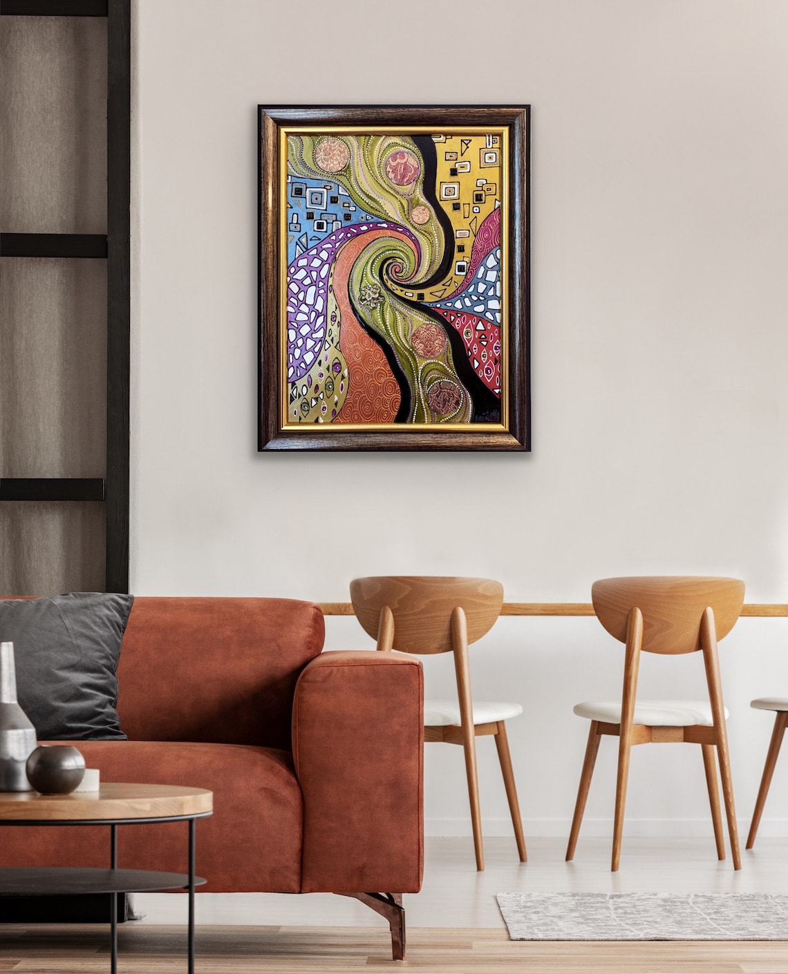 Stained Glass Painting Abstract Painting With Glass Stones - Etsy