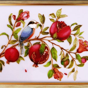 Pomegranate Stained Glass Painting Pomegranate Original Painting on ...