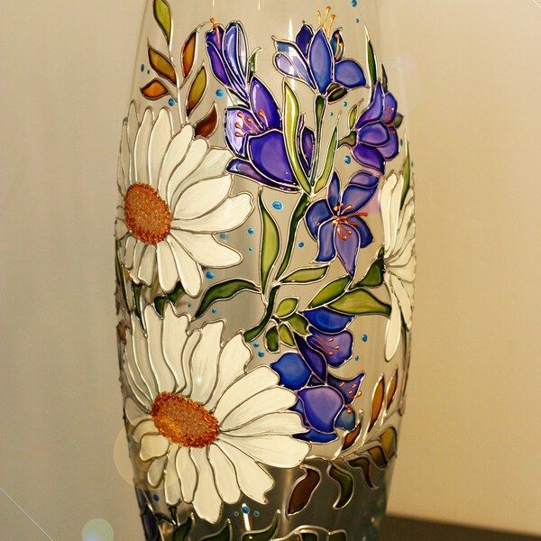 Hand Painted Vase - Etsy