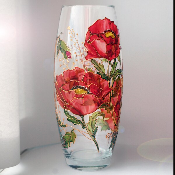 Handpainted Vase - Etsy