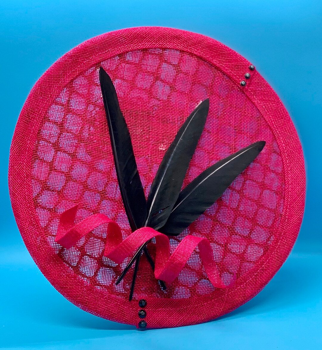 Deep Fuchsia Disc Fascinator Ready to Sparkle - Etsy
