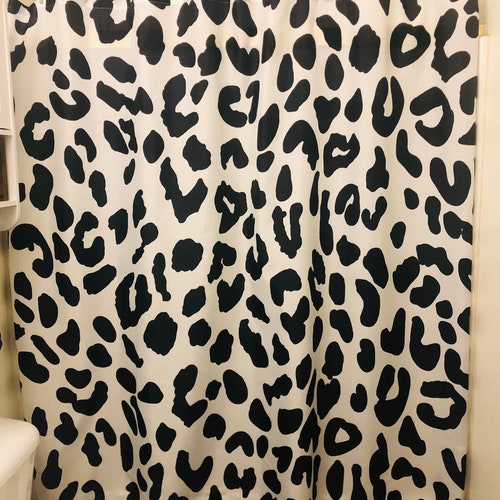 Leopard Print Curtains Animal Print Curtain 2 Blue Grey - Etsy