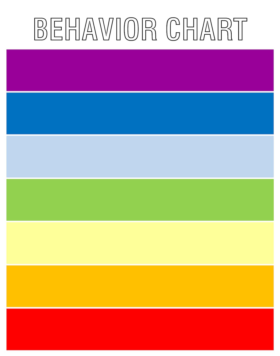 Behavior Chart Printable Bundle for Kids Behavior Clip Chart - Etsy Canada