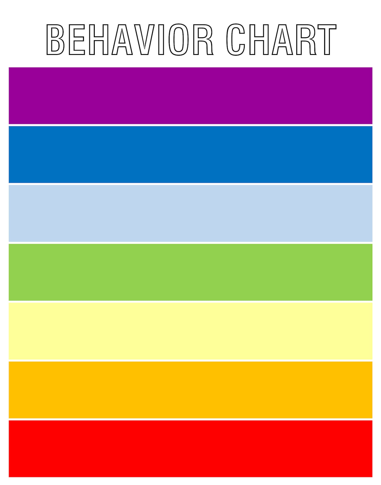 Behavior Chart Printable Bundle for Kids, Behavior Clip Chart ...