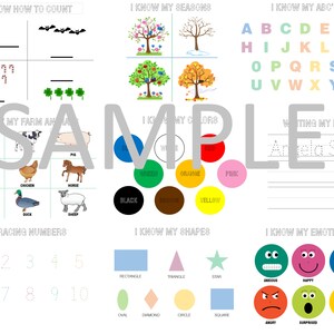 Preschool Learning Binder Printable, Busy Book, Toddler Learning at ...