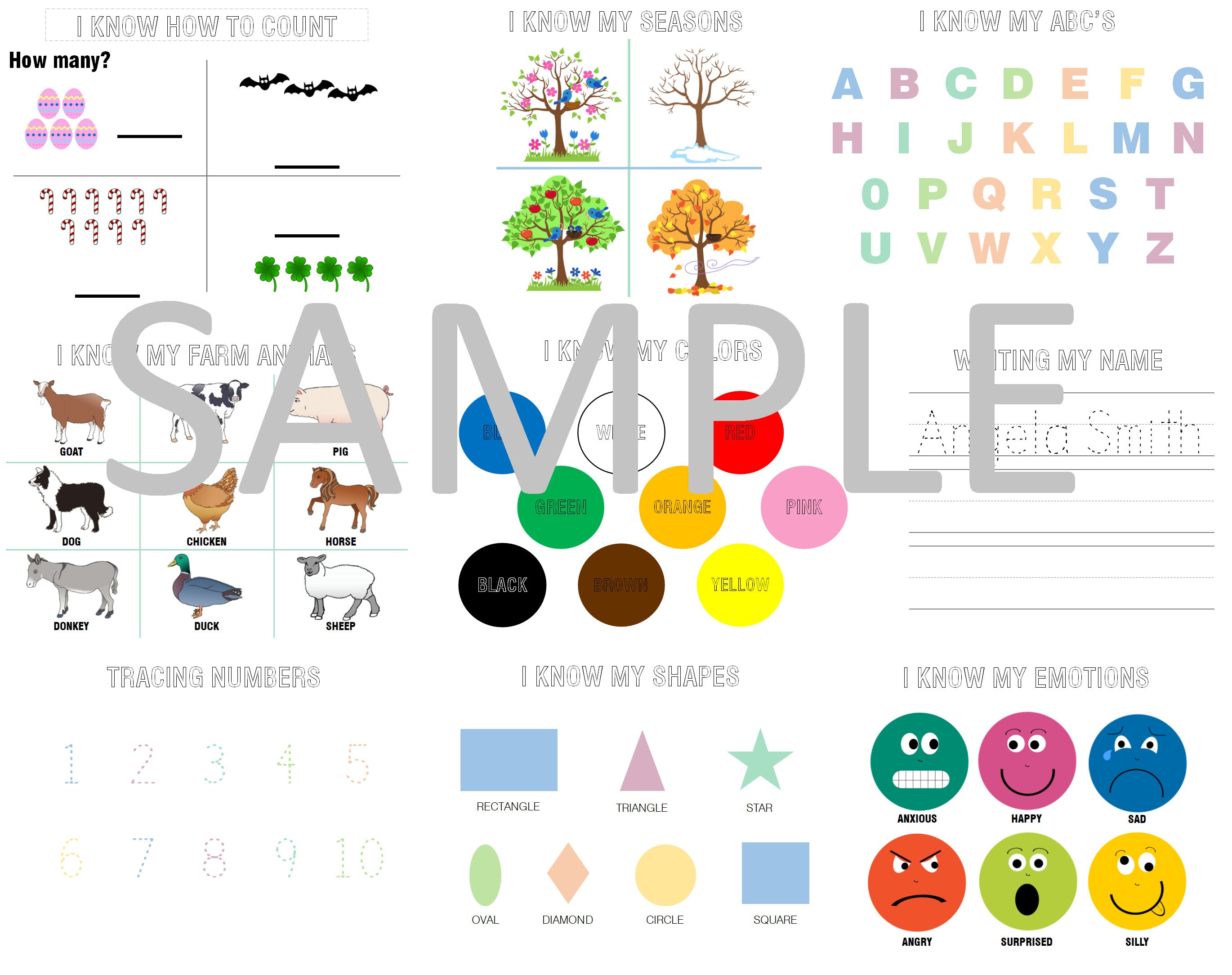 Preschool Learning Binder Printable Busy Book Toddler - Etsy