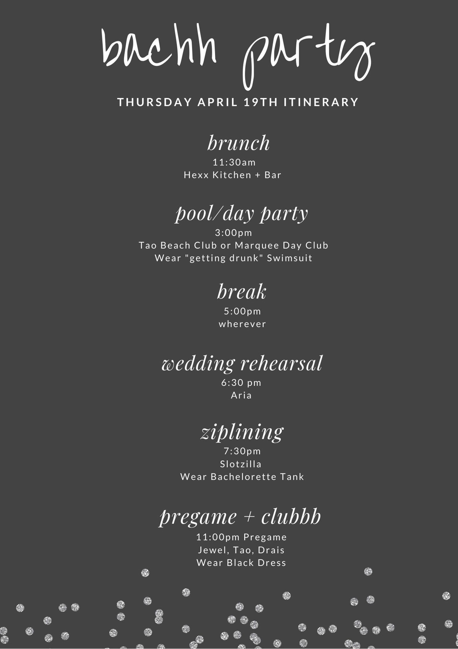 Custom Bachelorette Party Itinerary Bach Party Schedule Day Etsy