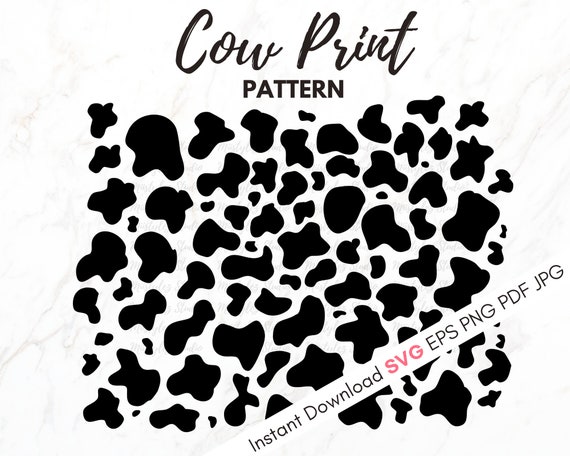 Cow Print Pattern SVG Animal Print Digital Download File Svg | Etsy