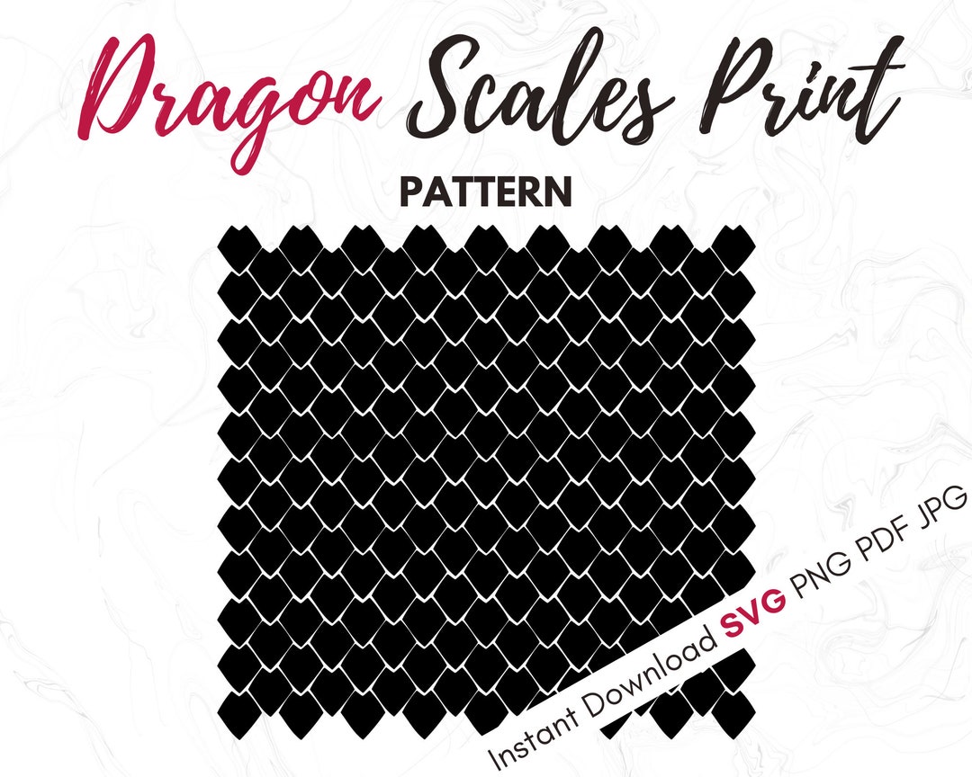 Dragon Scales Print Pattern SVG, Snake Skin, Cut Files, Digital ...