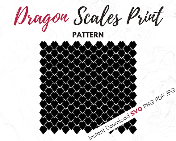 Dragon Scales Print Pattern SVG Snake Skin Cut Files | Etsy
