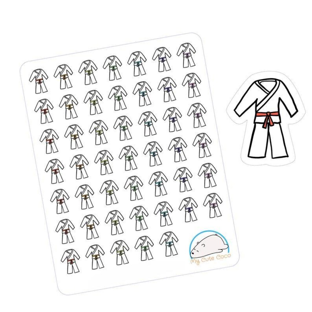 Martial Arts Stickers: Aikido, Judo, Karate Designs for Journals ...