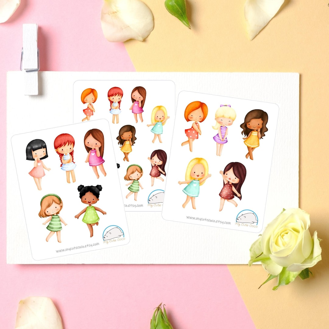 Cute Girls Stickers Stickers for Planner and Journal - Etsy