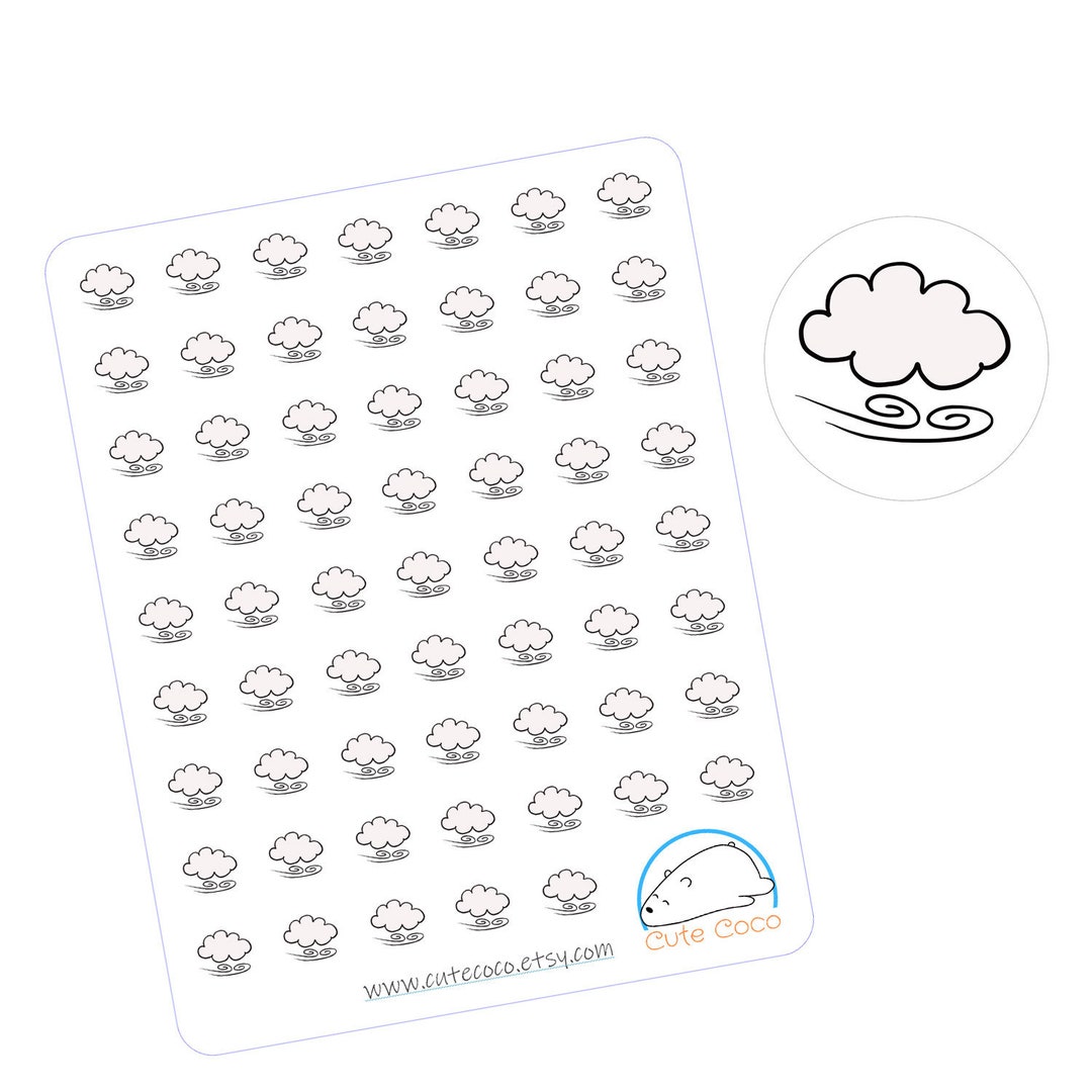 Weather Icon Stickers Wind Stickers Small Icons Cute - Etsy